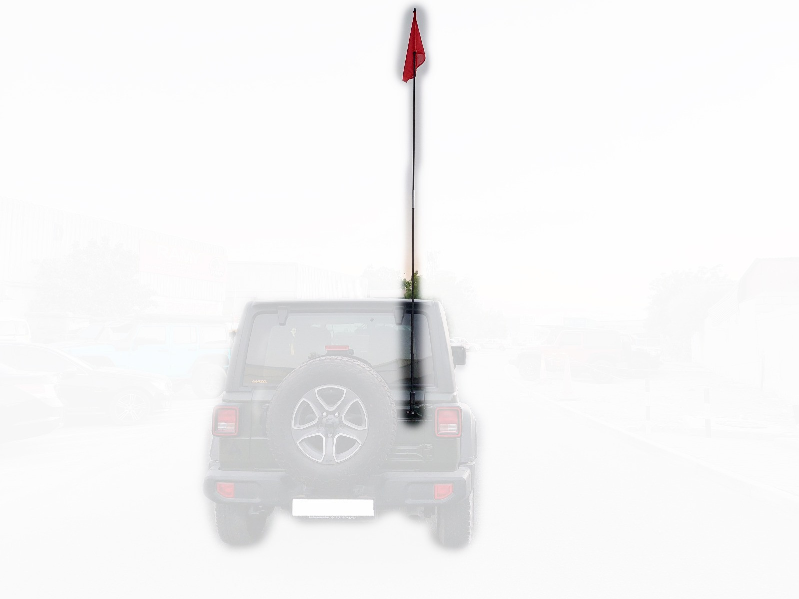 AOR Off Road 9ft Black Flag Pole, Center Split with Quick Disconnect ...